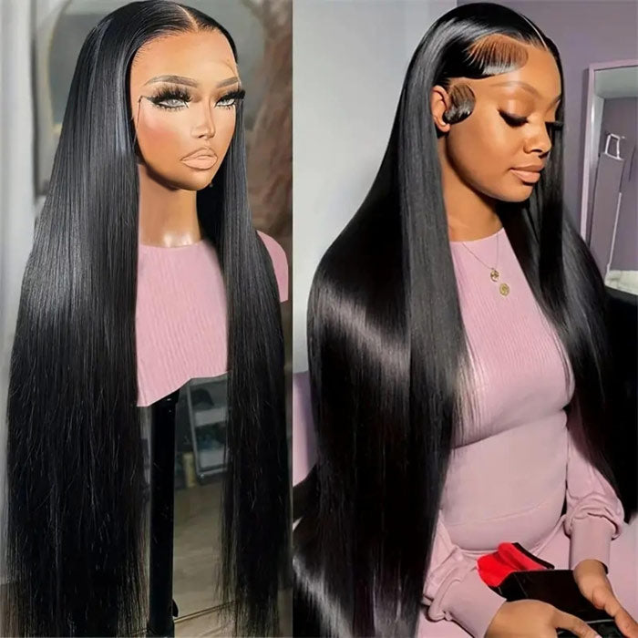 13x6 HD Full Lace Frontal Wigs Invisible HD Lace Straight Front Wigs P ...