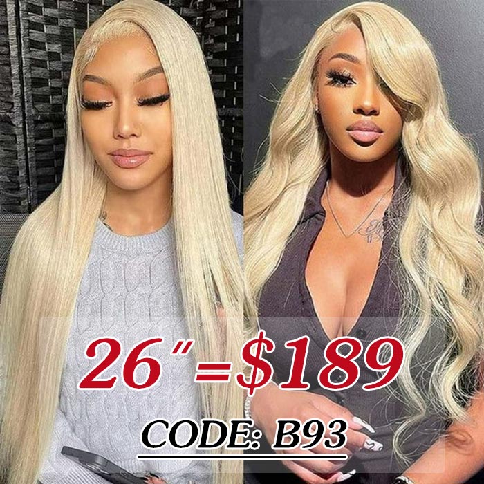 613 Blonde Straight & Body Wave Glueless Wig 8x5 Pre Cut Lace Put On G ...
