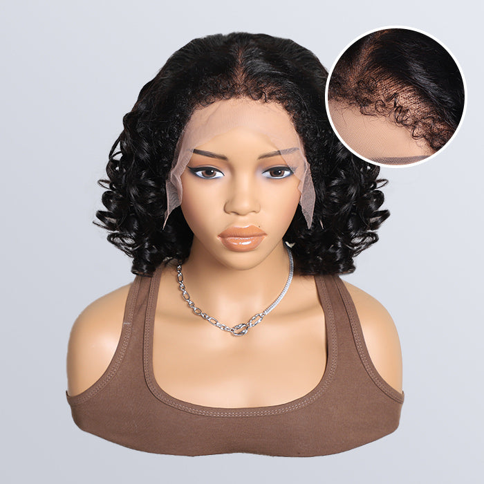 4C Hairline 280% Density Loose Wave Wig Pre Plucked Kinky Edges 13x4 ...