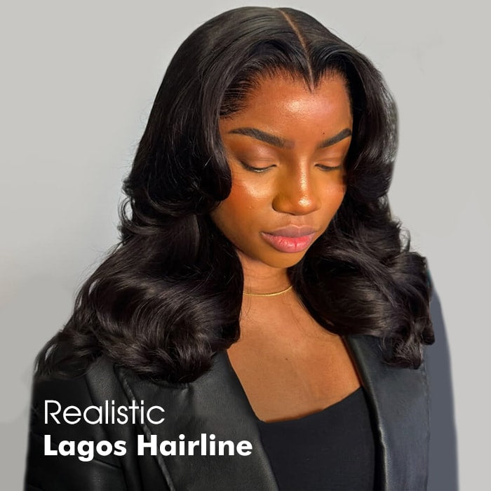Lagos Hairline Body Wave Glueless Human Hair Wigs Widows Peak 13x4/13x ...